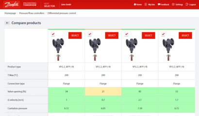 Danfoss Heat Selector online selection tool for heating application ...