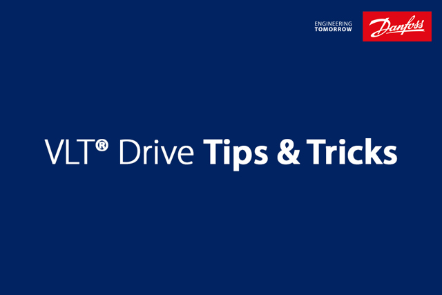 How to videos for VLT® Drives | Danfoss